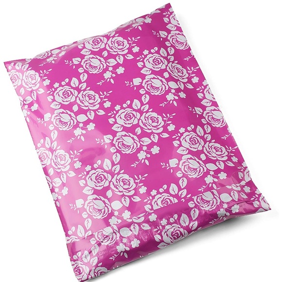 Other | 2 Pink Floral Poly Mailers In 10 X 13 | Poshmark
